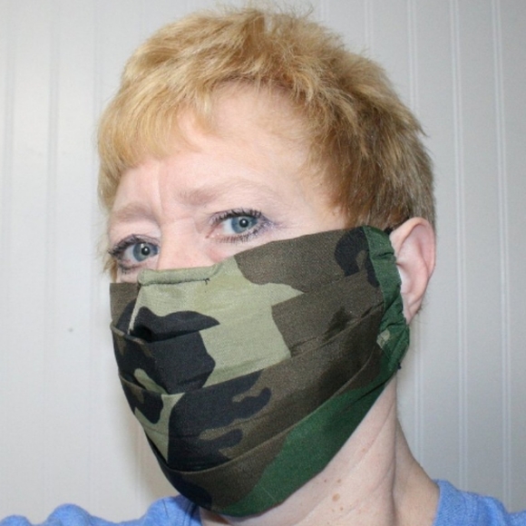 Hand Crafted | Accessories | Handmade Woodland Camo Fabric Face Mask ...